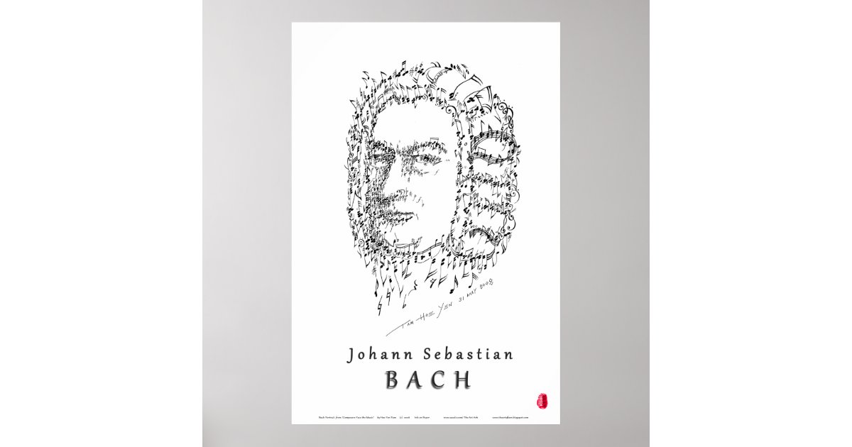 Bach Face the Music Poster | Zazzle