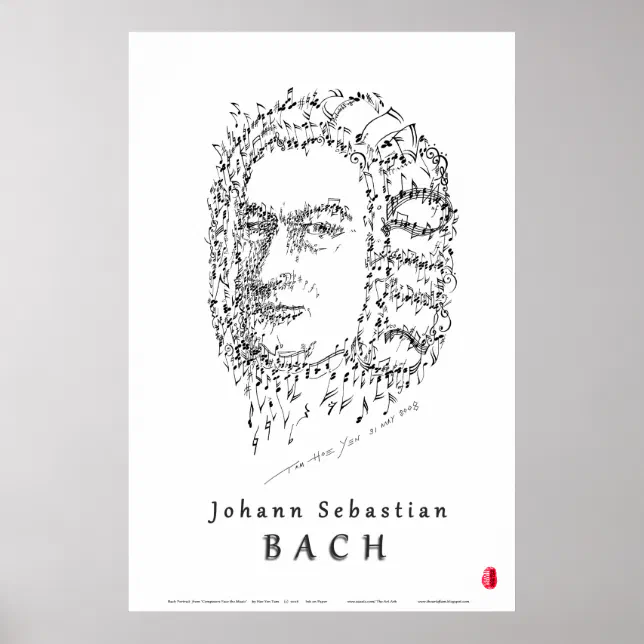 Bach Face the Music Poster | Zazzle