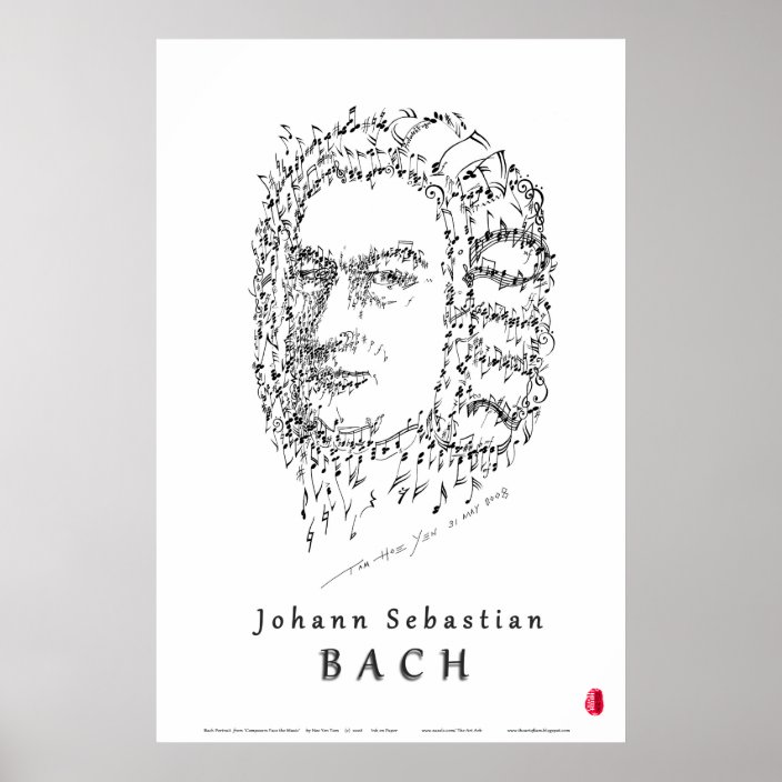 Bach Face the Music Poster | Zazzle.com
