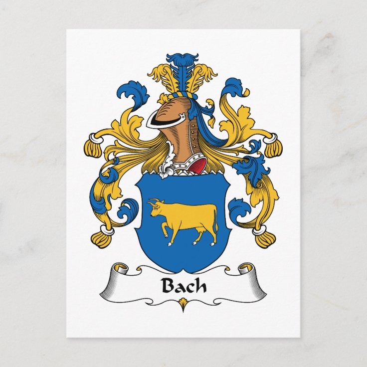 Bach Family Crest Postcard | Zazzle