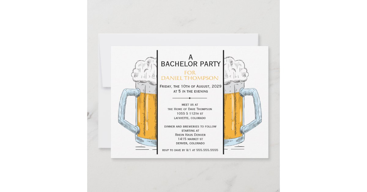Bachelor Brew Party Invitation | Zazzle