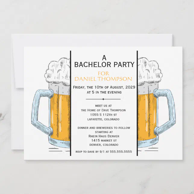 Bachelor Brew Party Invitation | Zazzle