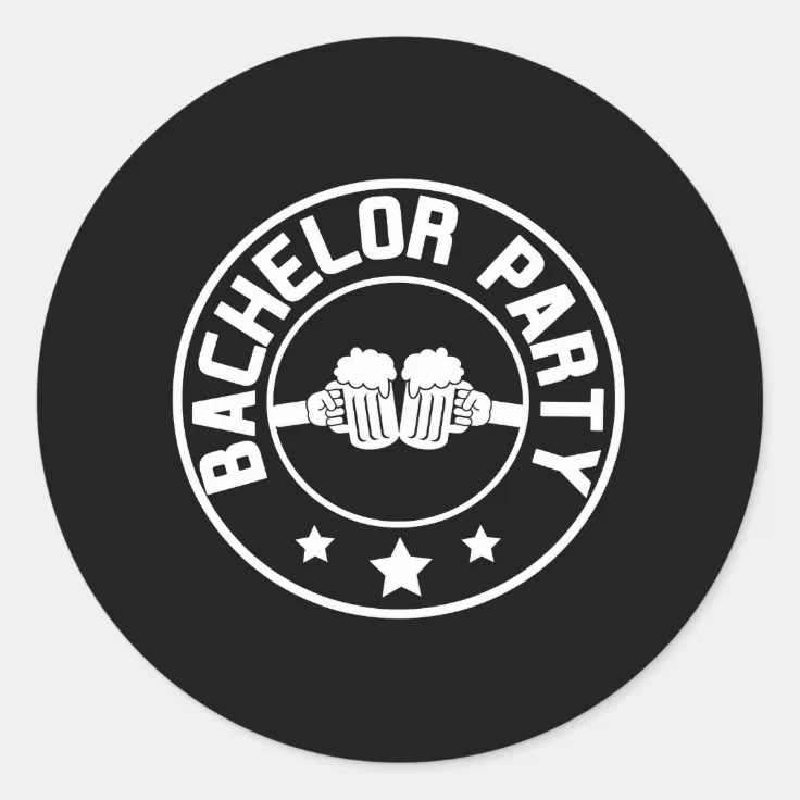 Bachelor Party Classic Round Sticker | Zazzle