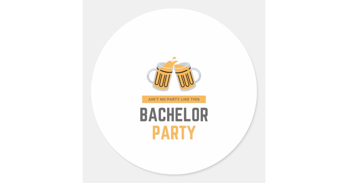 Bachelor party classic round sticker | Zazzle