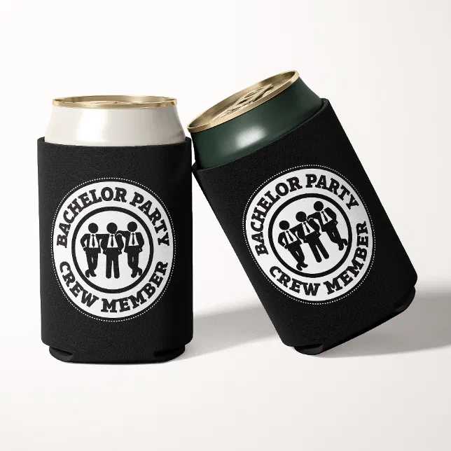 Bachelor Party Crew Member Favors Can Cooler | Zazzle