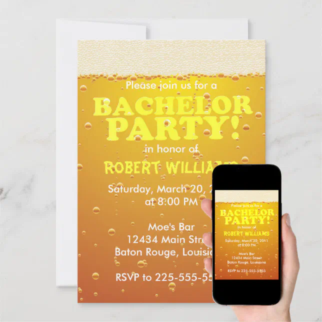 Bachelor Party Invitation | Zazzle
