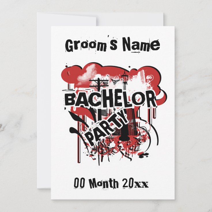 Bachelor party invitations template | Zazzle