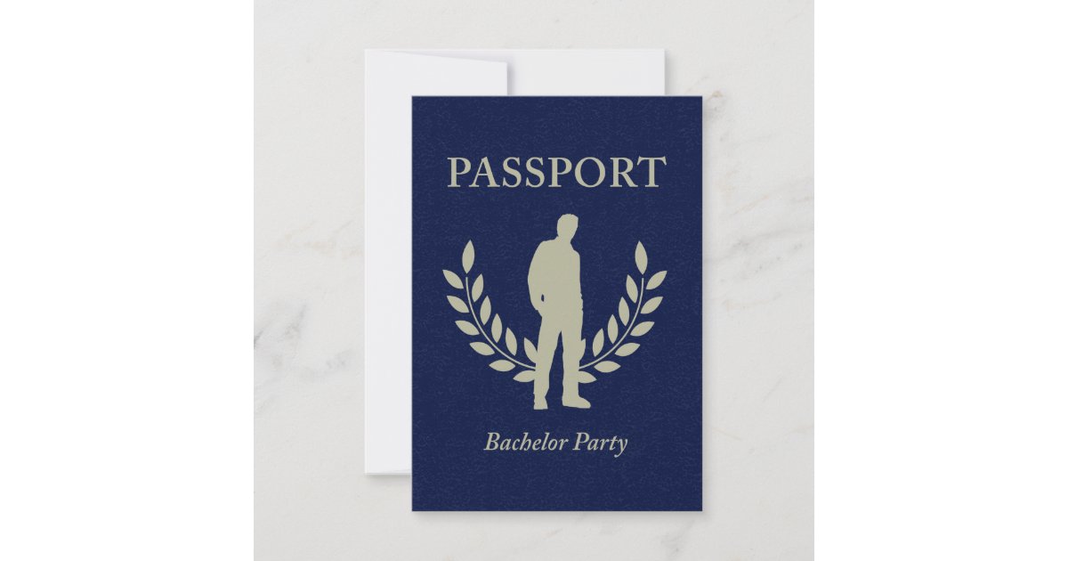 bachelor party passport invitation | Zazzle