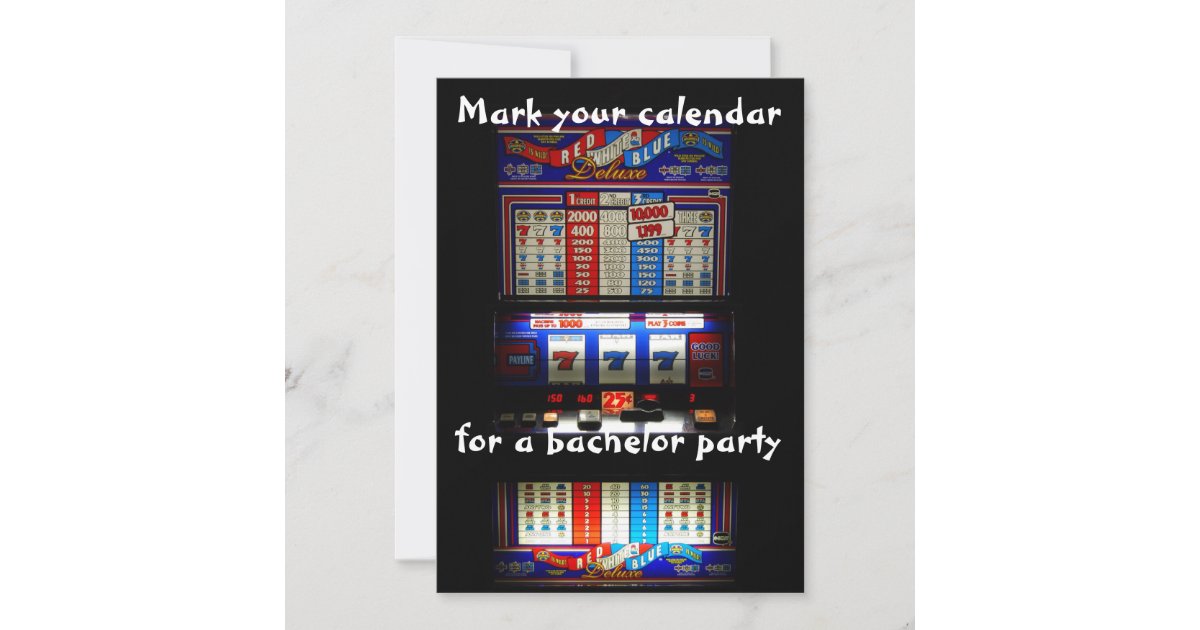 Bachelor Party Slot Machine Invitation | Zazzle