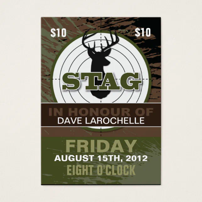 Bachelor / Stag Tickets | Zazzle