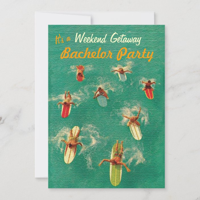 Bachelor Weekend Getaway Party Invitations | Zazzle.com