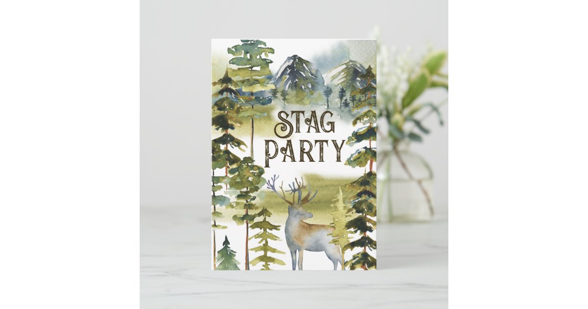 Bachelor Weekend Hunting Trip Stag Invitation | Zazzle