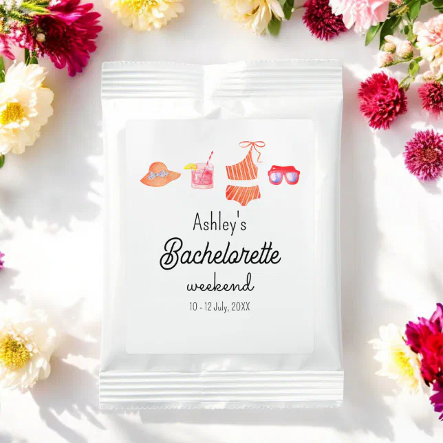 Bachelorette Beach Weekend Bikini Pool Party Lemonade Drink Mix | Zazzle
