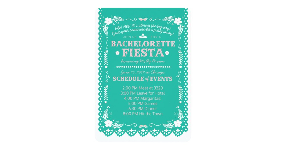 Bachelorette Fiesta Invitation | Zazzle.com