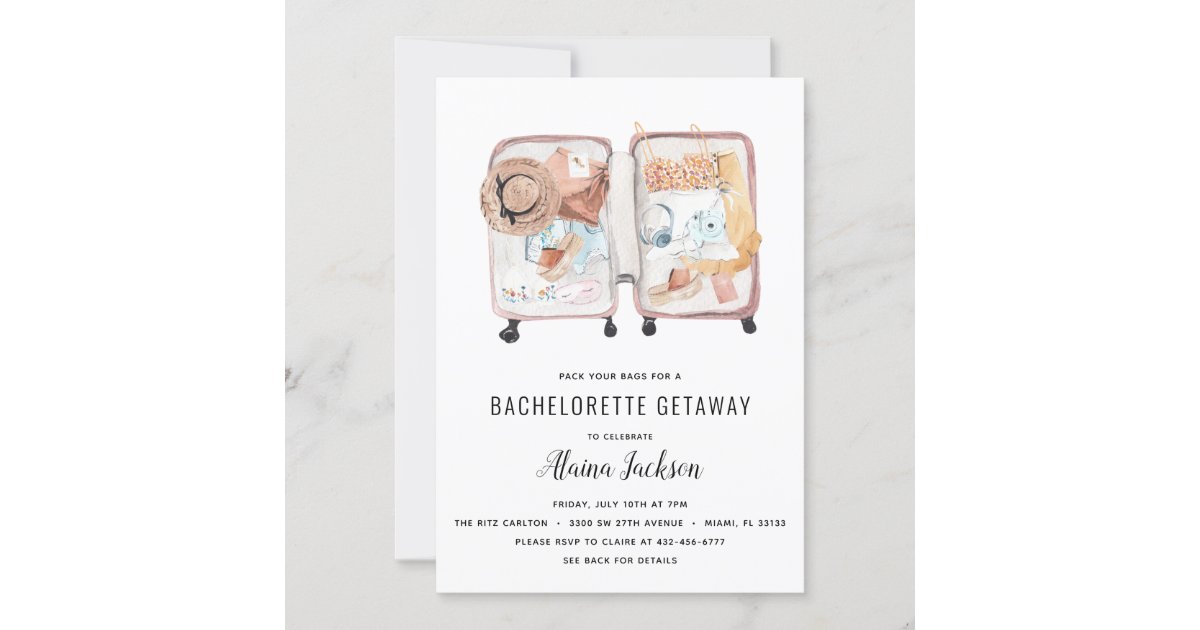 Bachelorette Getaway Invitation | Zazzle