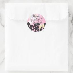 Bachelorette Girls Night Out - Pink Classic Round Sticker | Zazzle