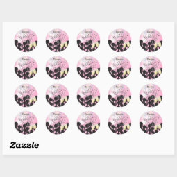 Bachelorette Girls Night Out - Pink Classic Round Sticker | Zazzle