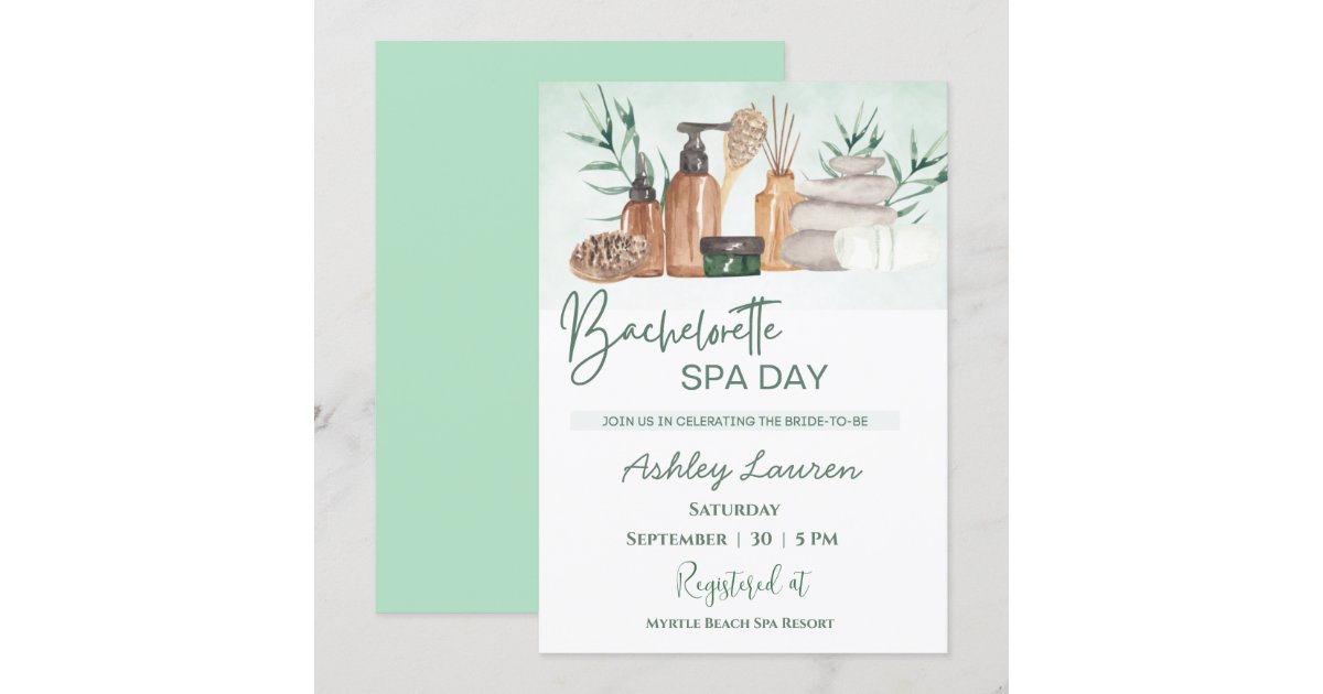 Bachelorette Girls Spa Invitation | Zazzle