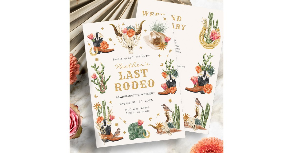 Bachelorette Last Rodeo Invitation | Zazzle