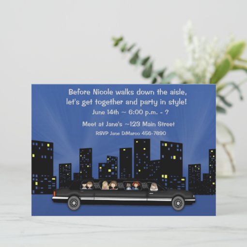 Bachelorette Limo Party Invitation | Zazzle