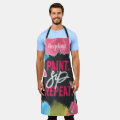 Bachelorette Paint and Sip Monogram Chalkboard Apron | Zazzle