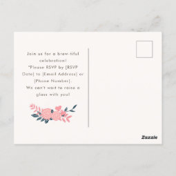 Bachelorette party beer postcard invitation | Zazzle