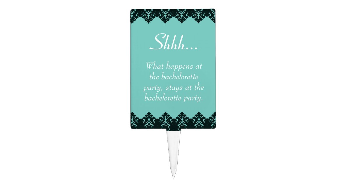 Bachelorette Party Cake Topper Blue | Zazzle