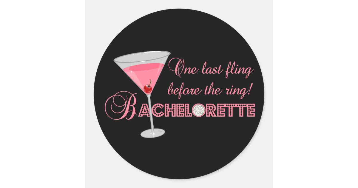 Bachelorette Party Classic Round Sticker | Zazzle