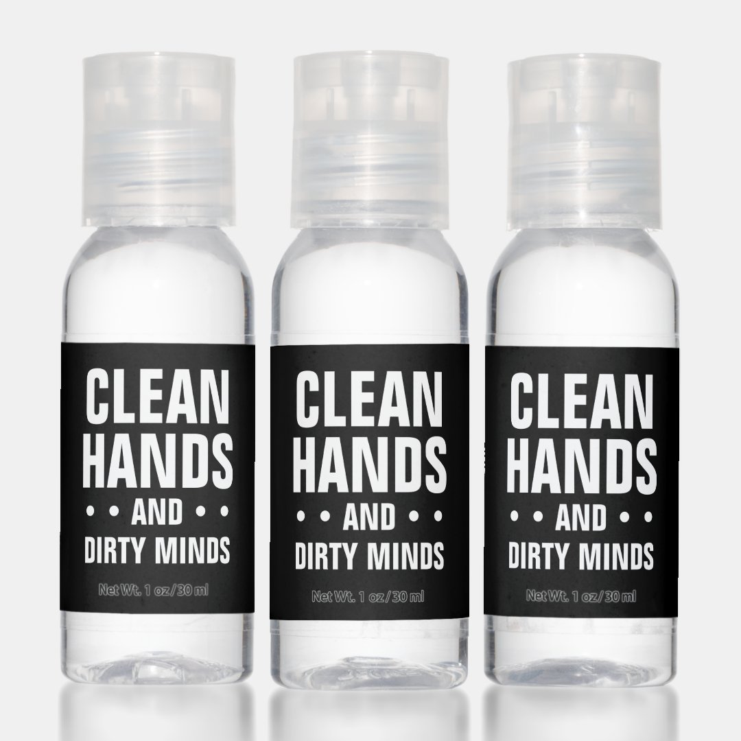 Bachelorette party funny black and white hand sanitizer | Zazzle