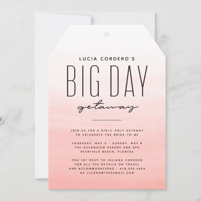 Bachelorette party girls weekend invitation | Zazzle