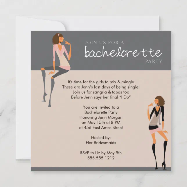 bachelorette party invitation | Zazzle