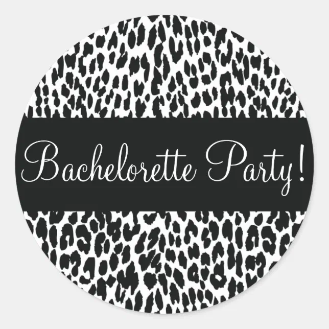 Bachelorette Party Leopard Envelope Sticker Seal | Zazzle