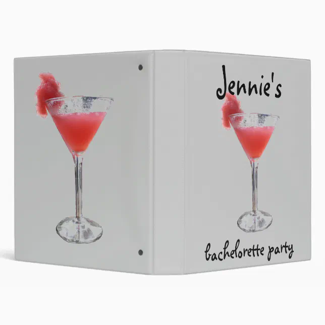 Bachelorette Party memory book 3 Ring Binder | Zazzle