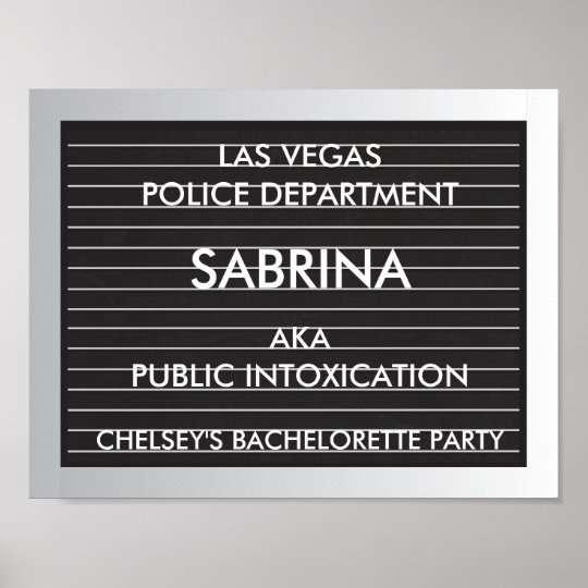 Bachelorette Party Mug Shot Slates Poster | Zazzle.com