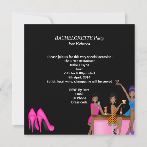 Bachelorette Party Pink Blue Shoe High Heels Shoe Invitation | Zazzle