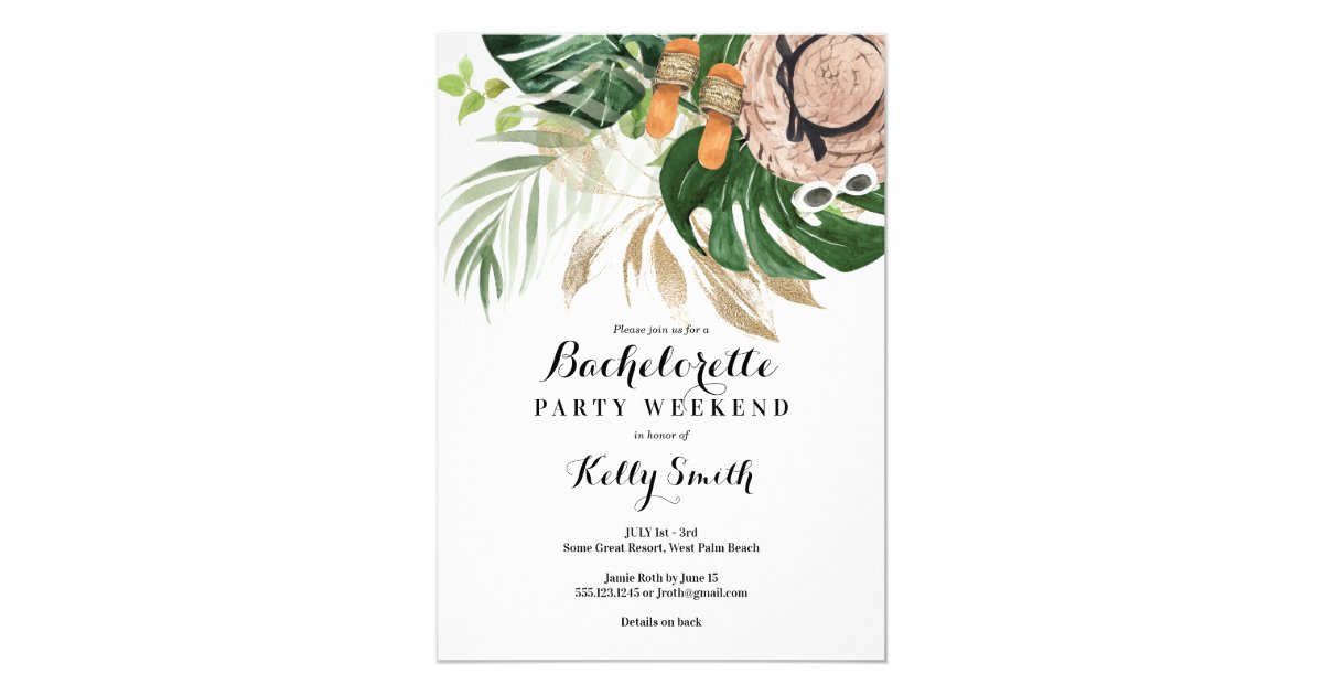 Bachelorette Party Weekend Getaway Itinerary Invitation | Zazzle.com