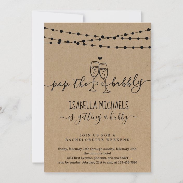 Bachelorette Party Weekend Invitation & Itinerary | Zazzle.com