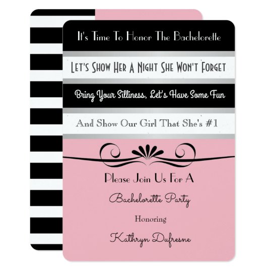 "Bachelorette Poem" Pretty Party Invitation | Zazzle.com