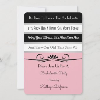 "Bachelorette Poem" Pretty Party Invitation | Zazzle