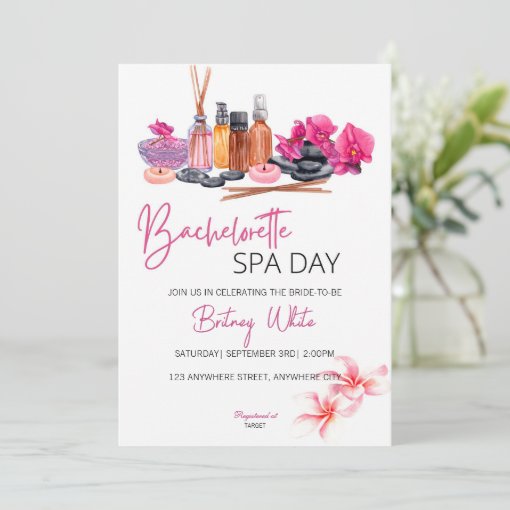 Bachelorette Spa Day Invitation | Zazzle