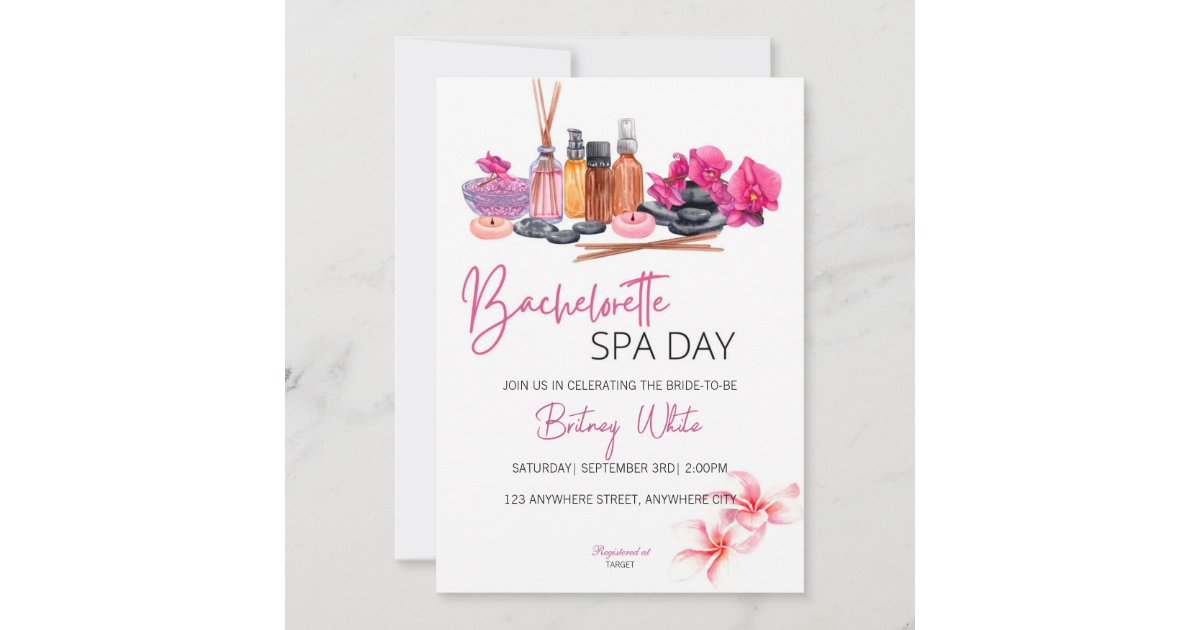 Bachelorette Spa Day Invitation | Zazzle