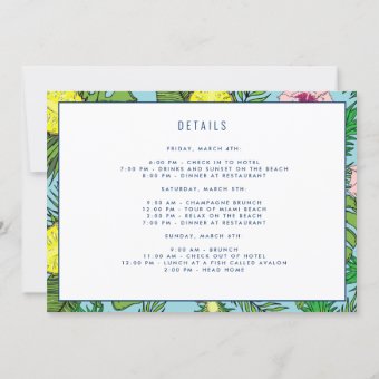 Bachelorette Tropical Beach Girls Weekend Getaway Invitation | Zazzle