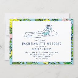 Bachelorette Tropical Beach Girls Weekend Getaway Invitation | Zazzle