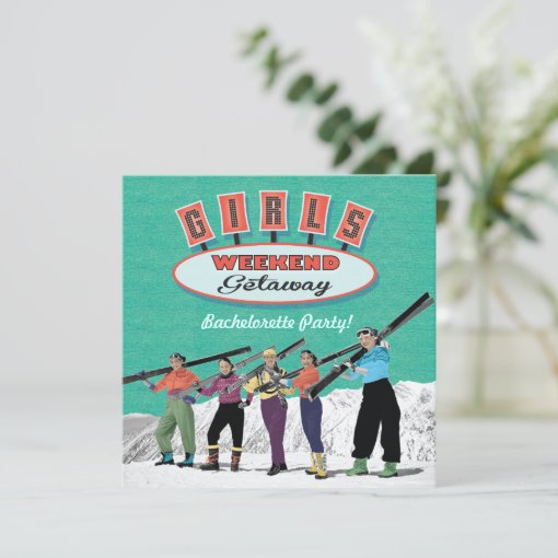 Bachelorette Weekend Getaway Party Invitations | Zazzle