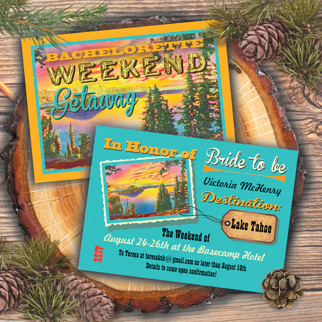 Bachelorette Weekend Getaway Party Invitations | Zazzle