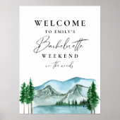 Bachelorette Weekend in the Woods Welcome Sign | Zazzle
