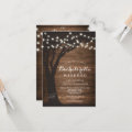 Bachelorette Weekend Itinerary Rustic Country Invi Invitation | Zazzle