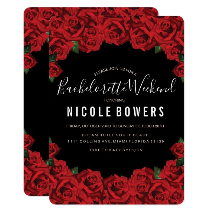 Bachelorette Weekend Party Itinerary Invitation | Zazzle.com