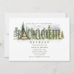 Bachelorette Weekend Retreat Cabin Invitation | Zazzle