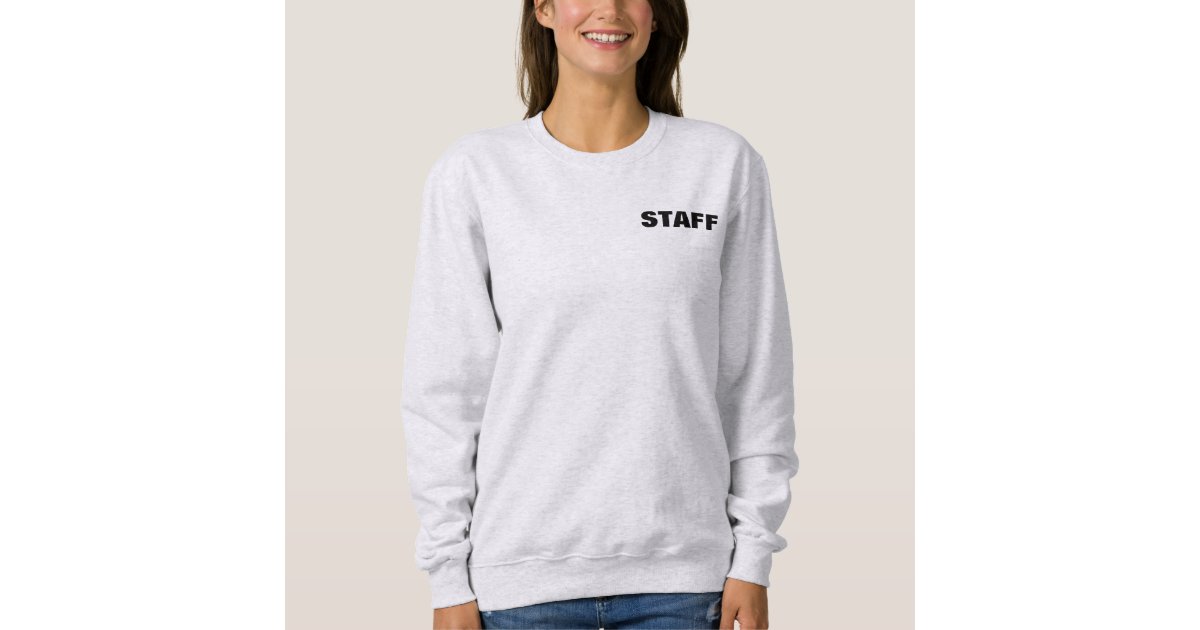 Back And Front Print Staff Add Logo Womens Top | Zazzle